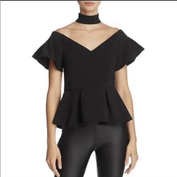 Parker | Tops | Parker Peplum Choker Top | Poshmark